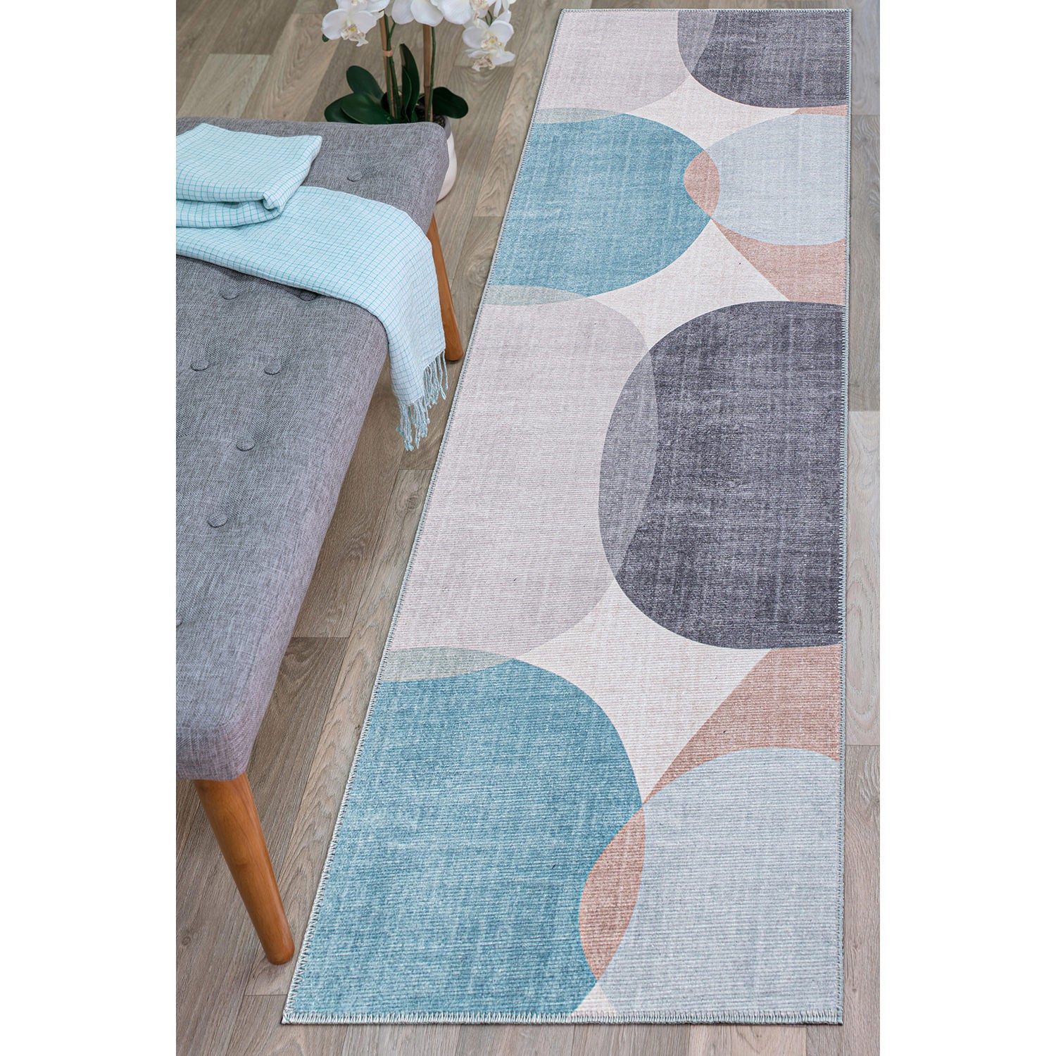Contemporary Geometric Machine Washable Area Rug | WRGHOME